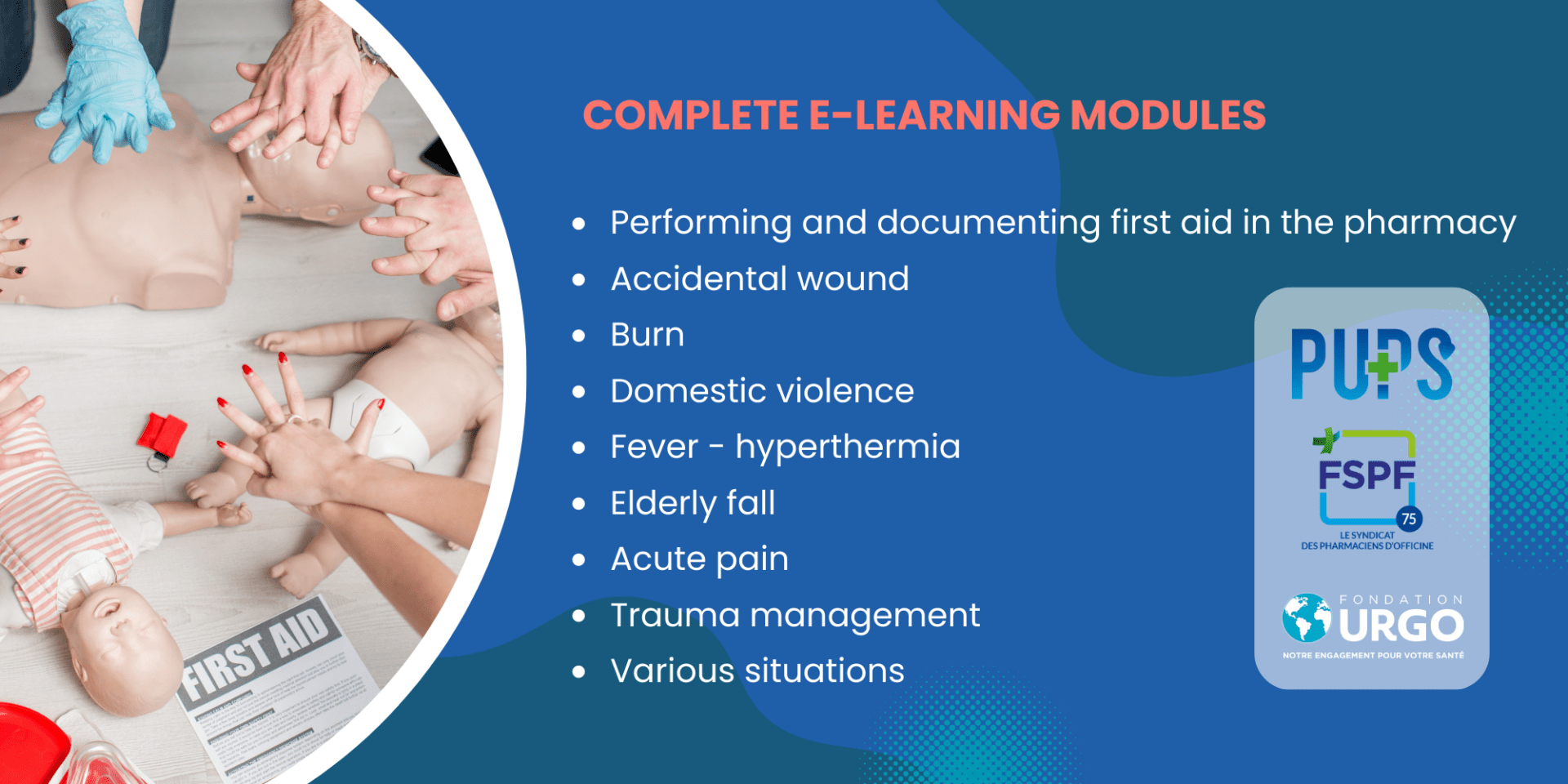 PUPS: the program that trains pharmacists in first aid! - Fondation Urgo